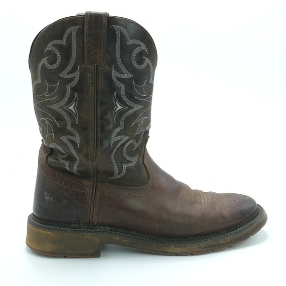 Justin Boots | Shoes | Justin Work Boot Mens Shoes Amarillo Chocolate ...